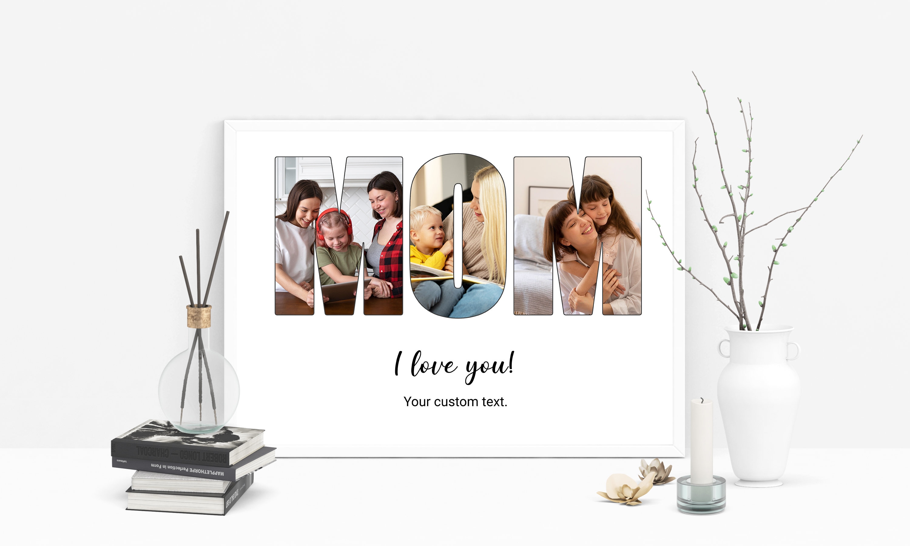 Mom Photo Collage Mothers Day Photo Collage Gift Custom - Etsy