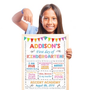 Back to School Sign, First Day of School Sign, 1st Day of School ...