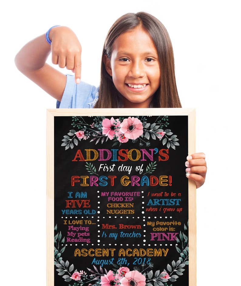 Back to School Sign First Day of School Sign 1st Day of - Etsy