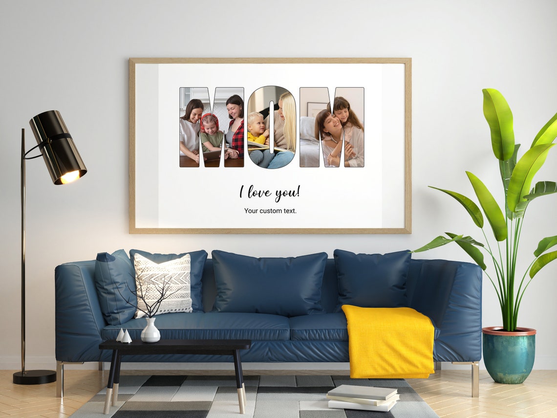 Mom Photo Collage Mothers Day Photo Collage Gift Custom - Etsy