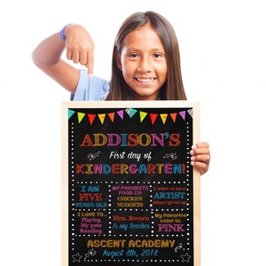 Back to School Sign, First Day of School Sign, 1st Day of School ...