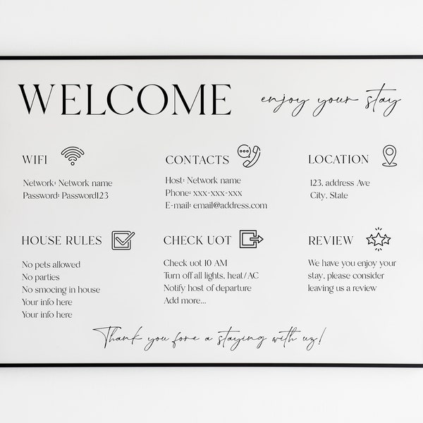Airbnb House Rules Etsy