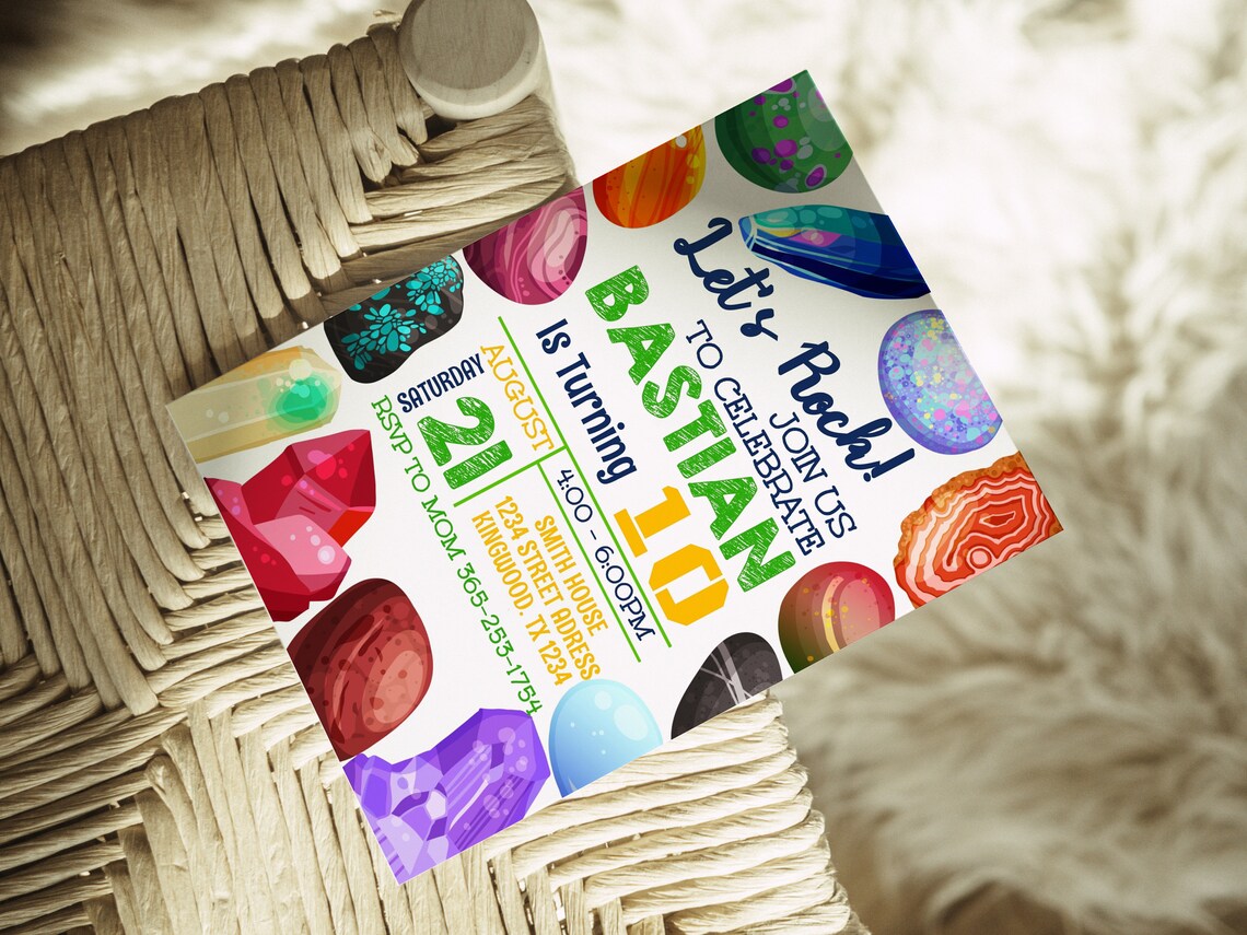 Geology Birthday Invitations Mining Invite Rock Hunt Mining - Etsy