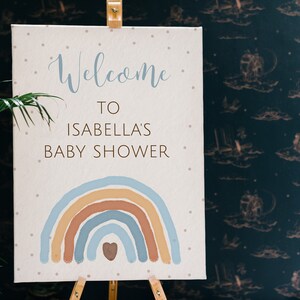 Boho Rainbow Welcome Sign, Rainbow Yard Sign, Rainbow Birthday Banner ...