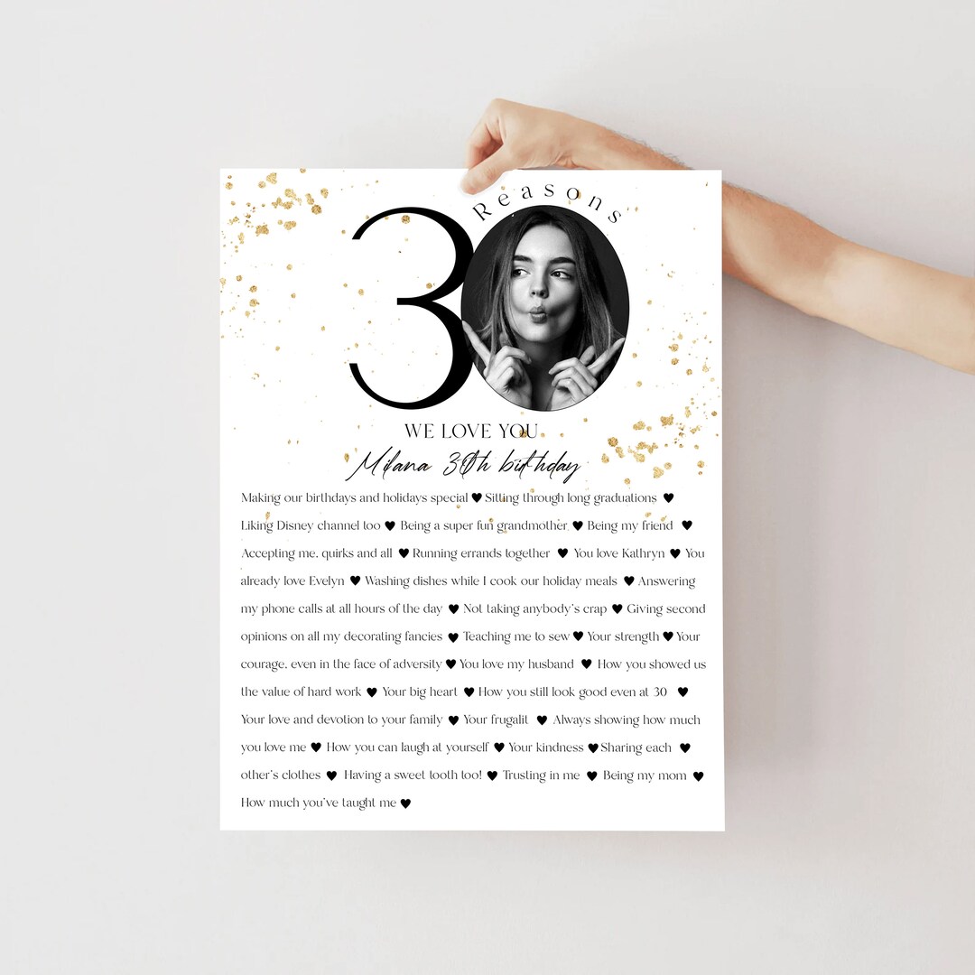 30 Things We Love About You Printable Banner Editable 30th Anniversary ...