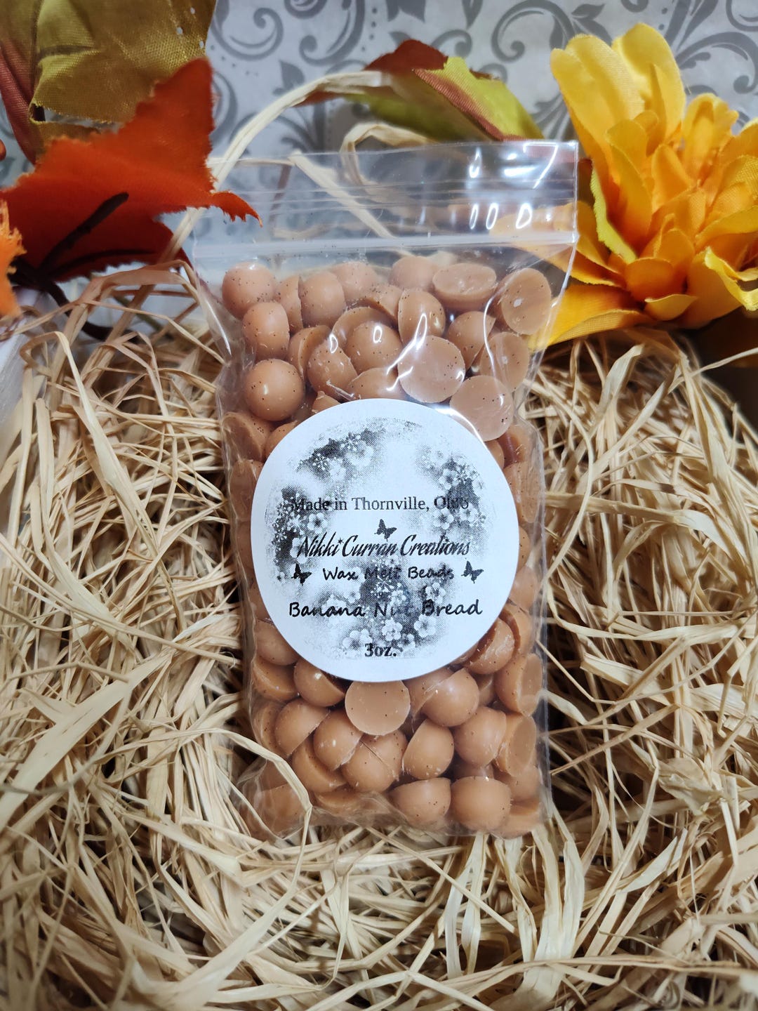 Banana Nut Bread Scented 3 Oz. Handmade Wax Melt Beads Bakery Fragrance ...