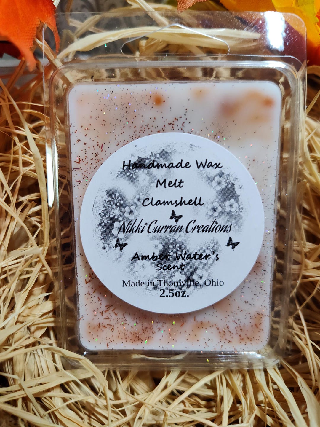 Amber Waters Scented 2.5oz. Handmade Wax Melt Clam Shell Tarts Strong ...