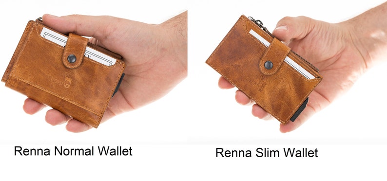 Renna Genuine Leather Mechanical Wallet RFID Blocking Wallet - Etsy