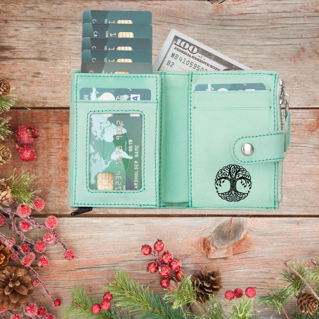 Personalized Wallet Gift Handmade Genuine Leather Wallet RFID ...