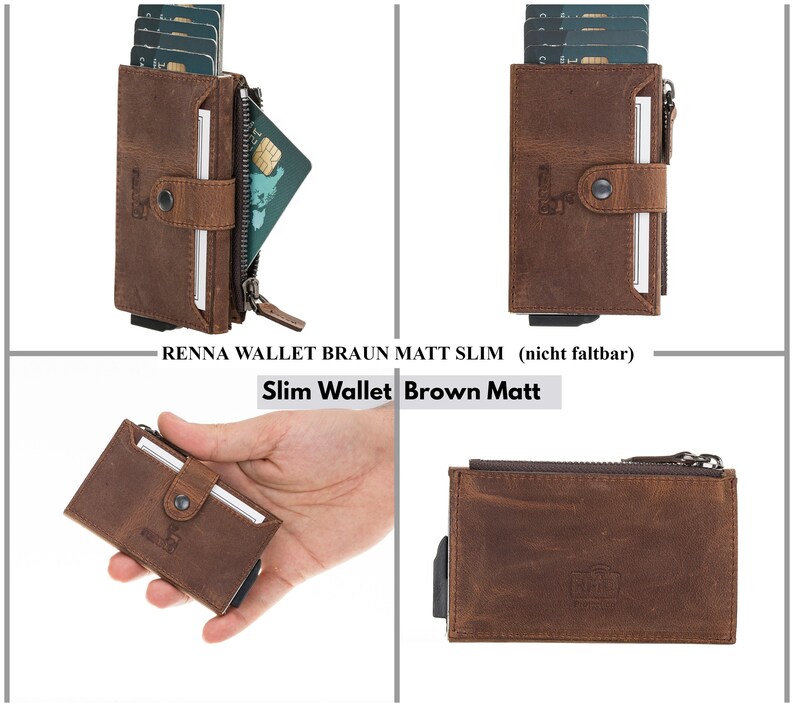 Renna Genuine Leather Mechanical Wallet RFID Blocking Wallet - Etsy