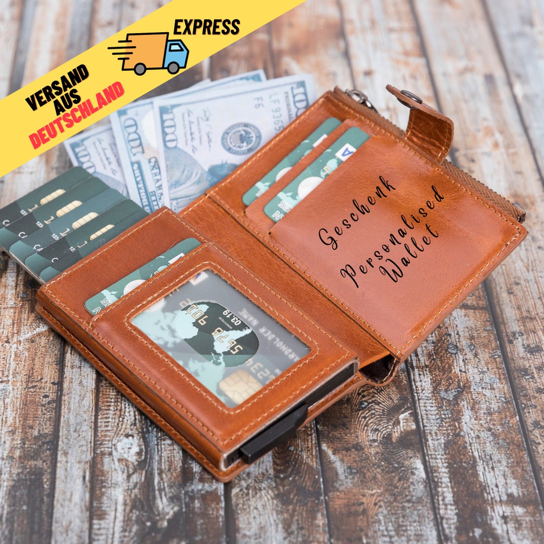 Renna Genuine Leather Mechanical Wallet | RFID Blocking Wallet ...