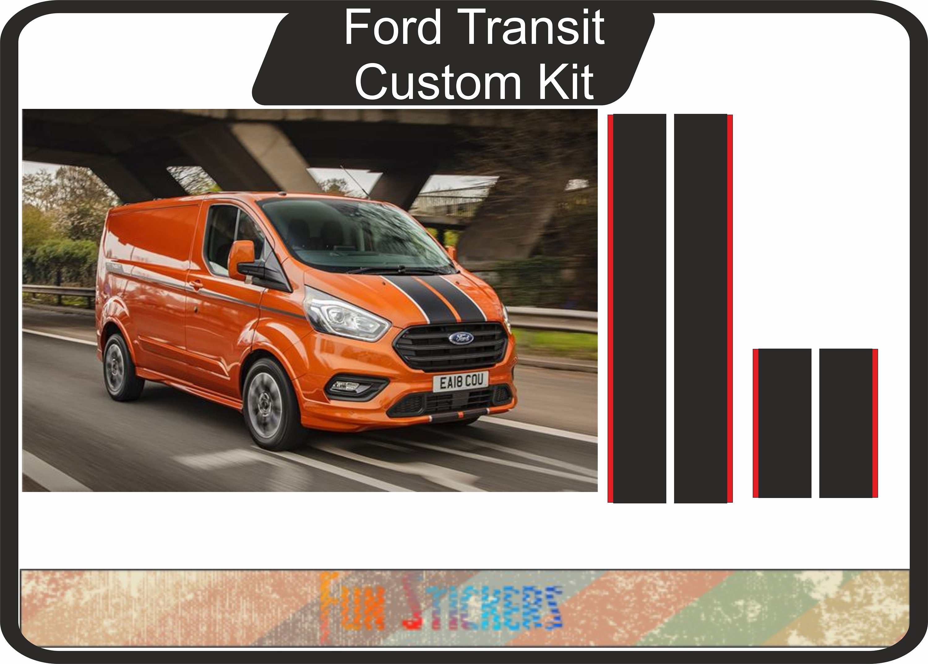 Ford Transit Custom complet kit déco bandes - couleurs aux choix - Etsy ...