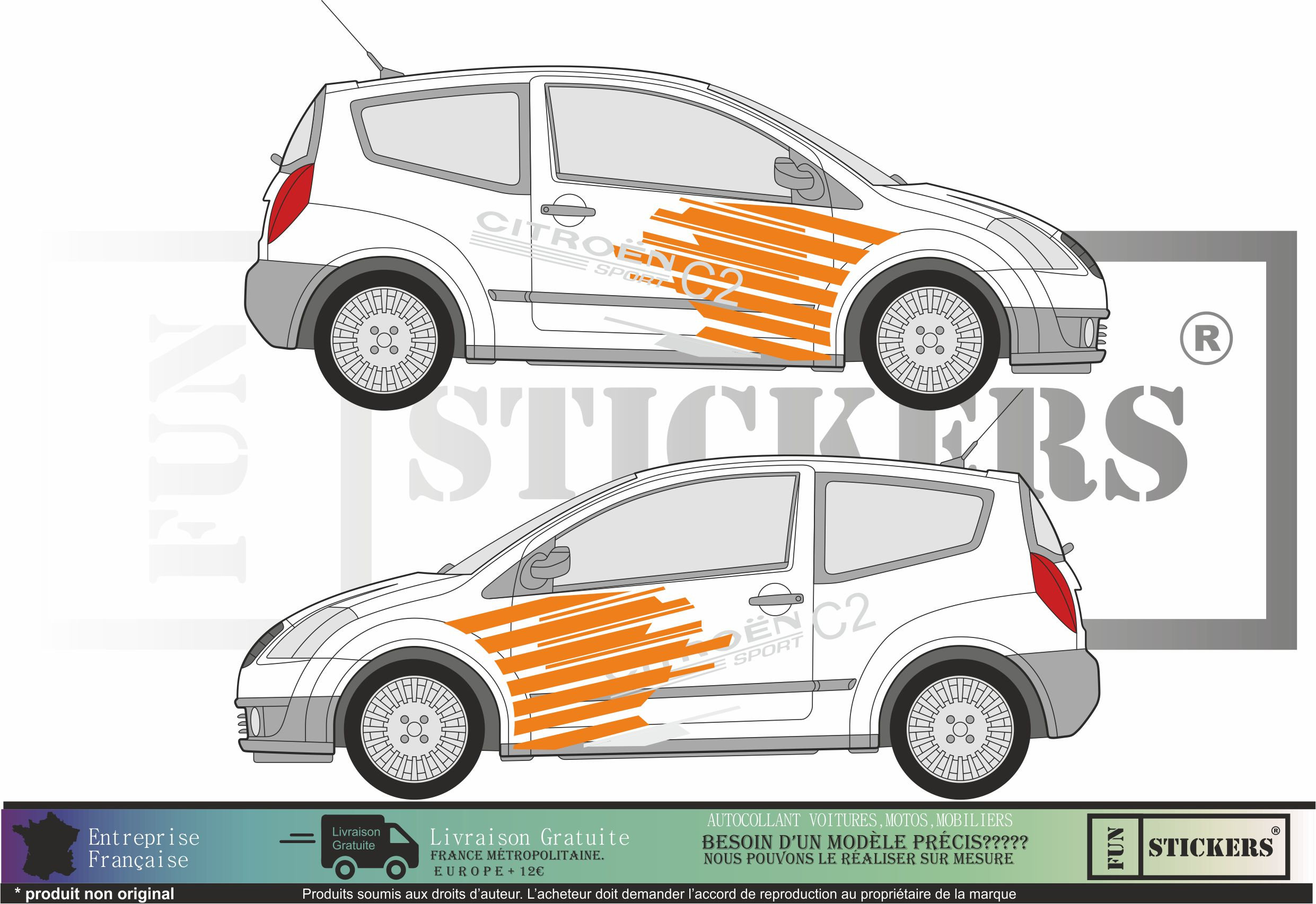 Kit Stickers Sticker Kit Citroen C2 VTS Rally - Etsy
