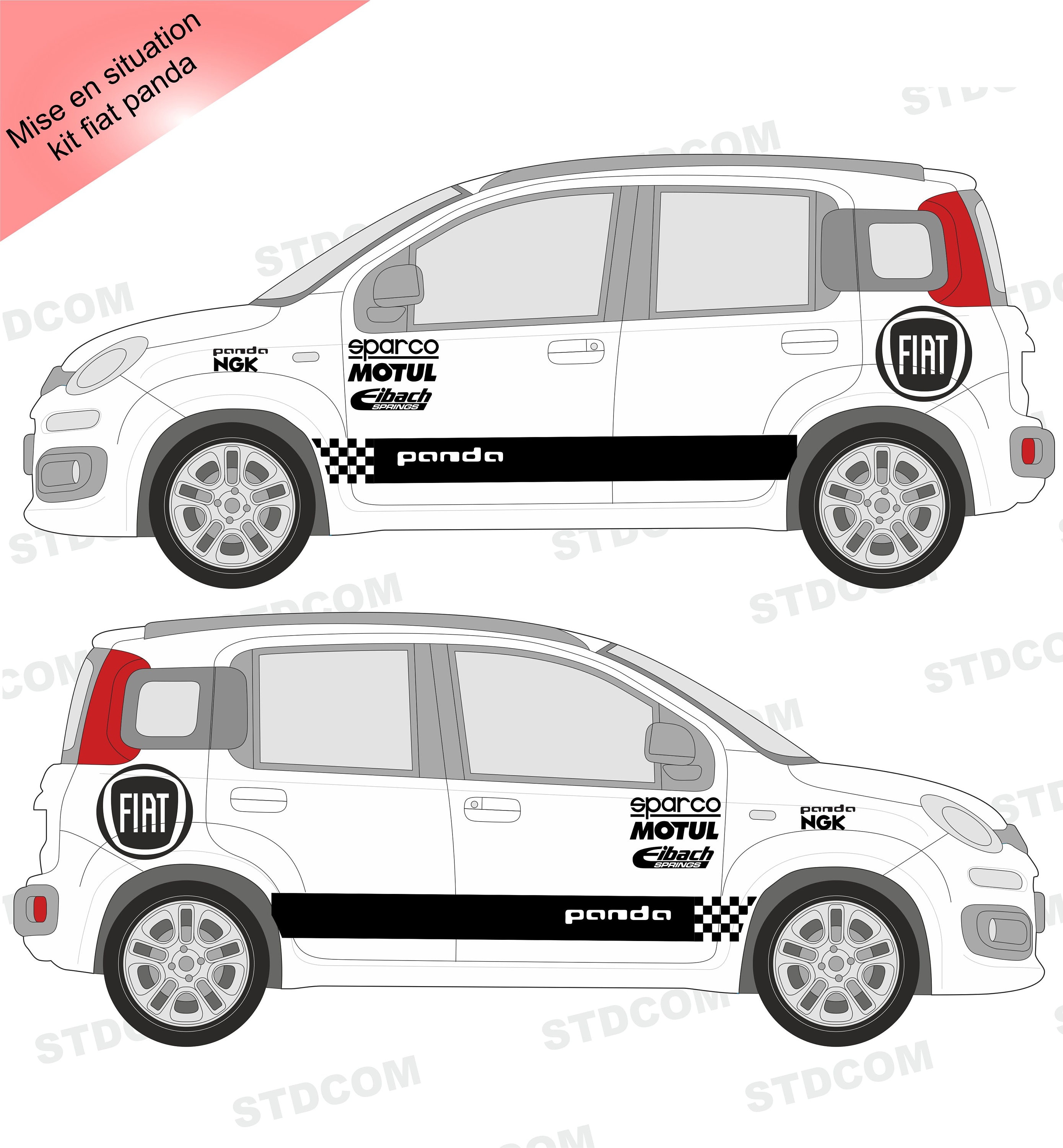 Fiat Panda Racing Body Full Kit Decal Rallye - Etsy Ireland