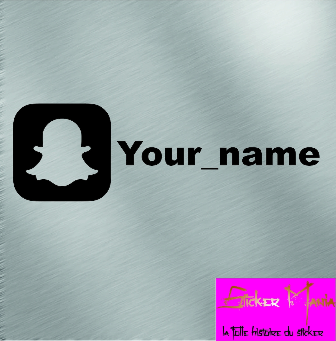 Snapchat Nickname Decal Sticker 15 Cm - Etsy