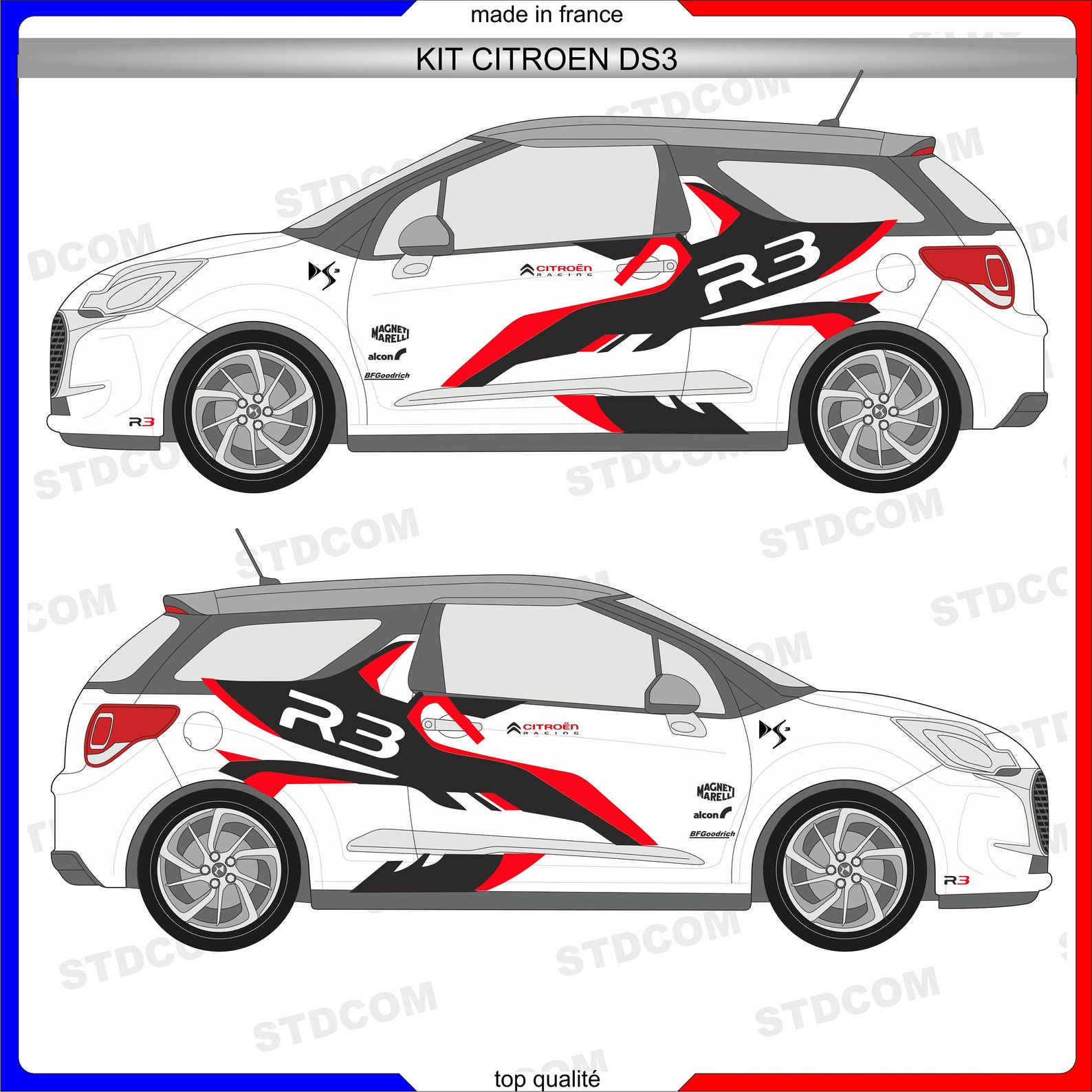 Citroen DS3 R3 racing Kit Stickers autocollants - Etsy France