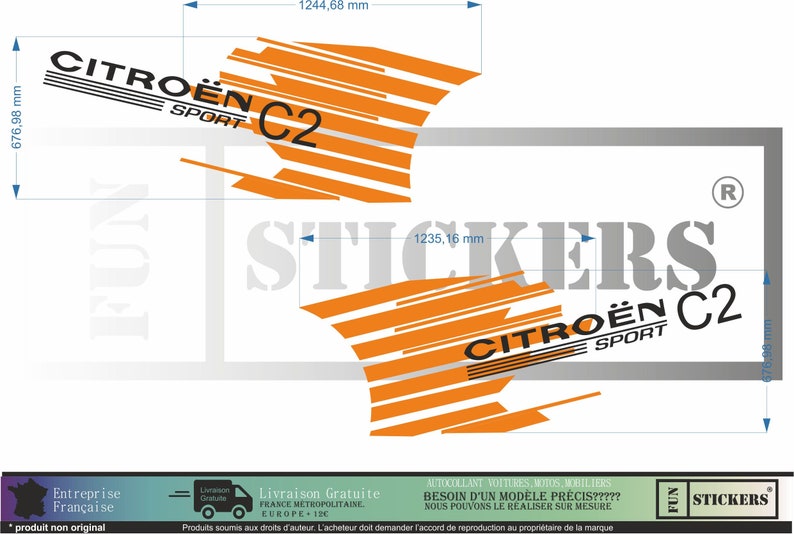 Kit Stickers Sticker Kit Citroen C2 VTS Rally - Etsy