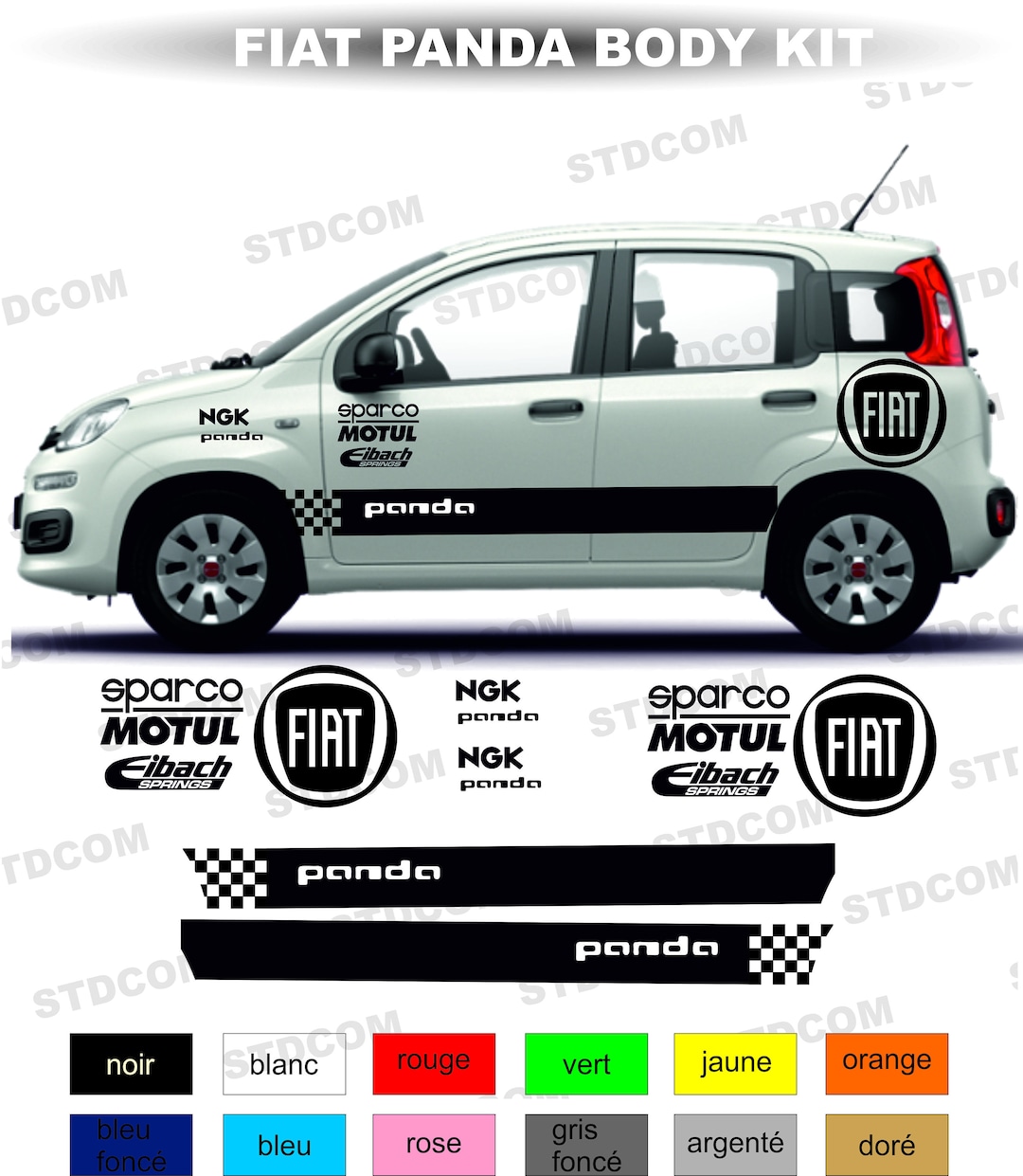 Fiat Panda Racing Body Full Kit Decal Rallye - Etsy Finland