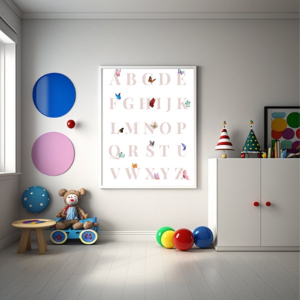 Butterfly Alphabet Poster - Etsy