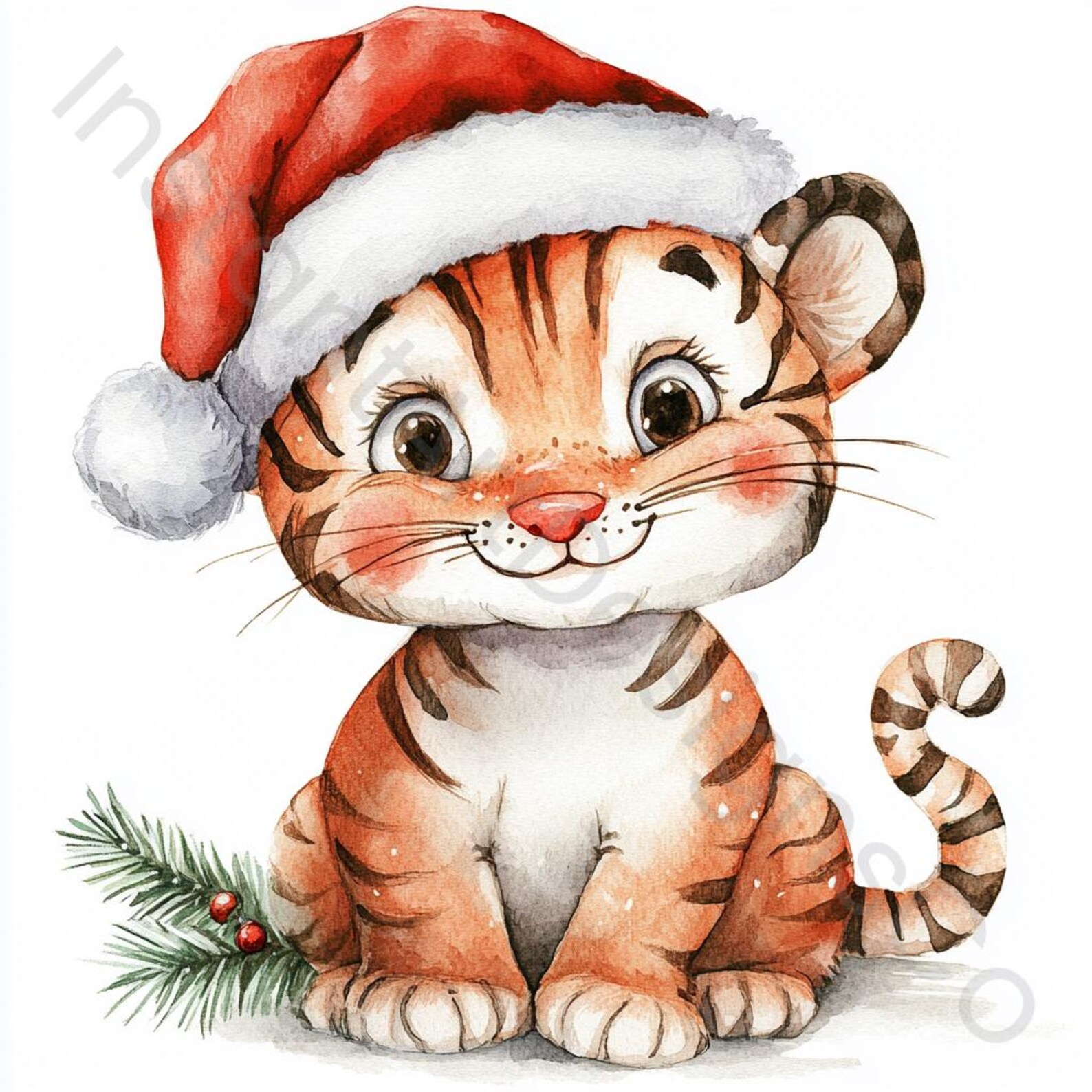 Christmas Tiger Cub Clipart PNG Bundle | 12 Holiday Pngs | 400 DPI ...