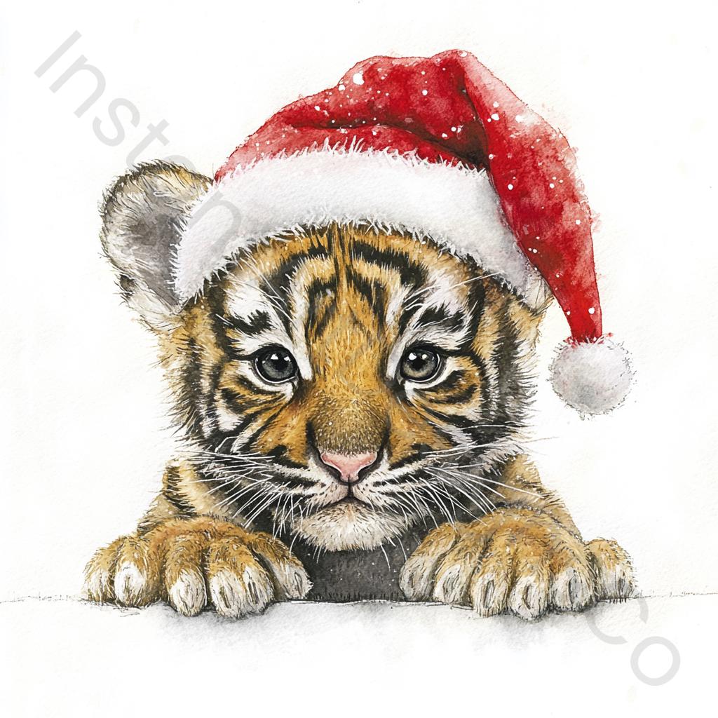 Christmas Tiger Cub Clipart PNG Bundle | 12 Holiday Pngs | 400 DPI ...