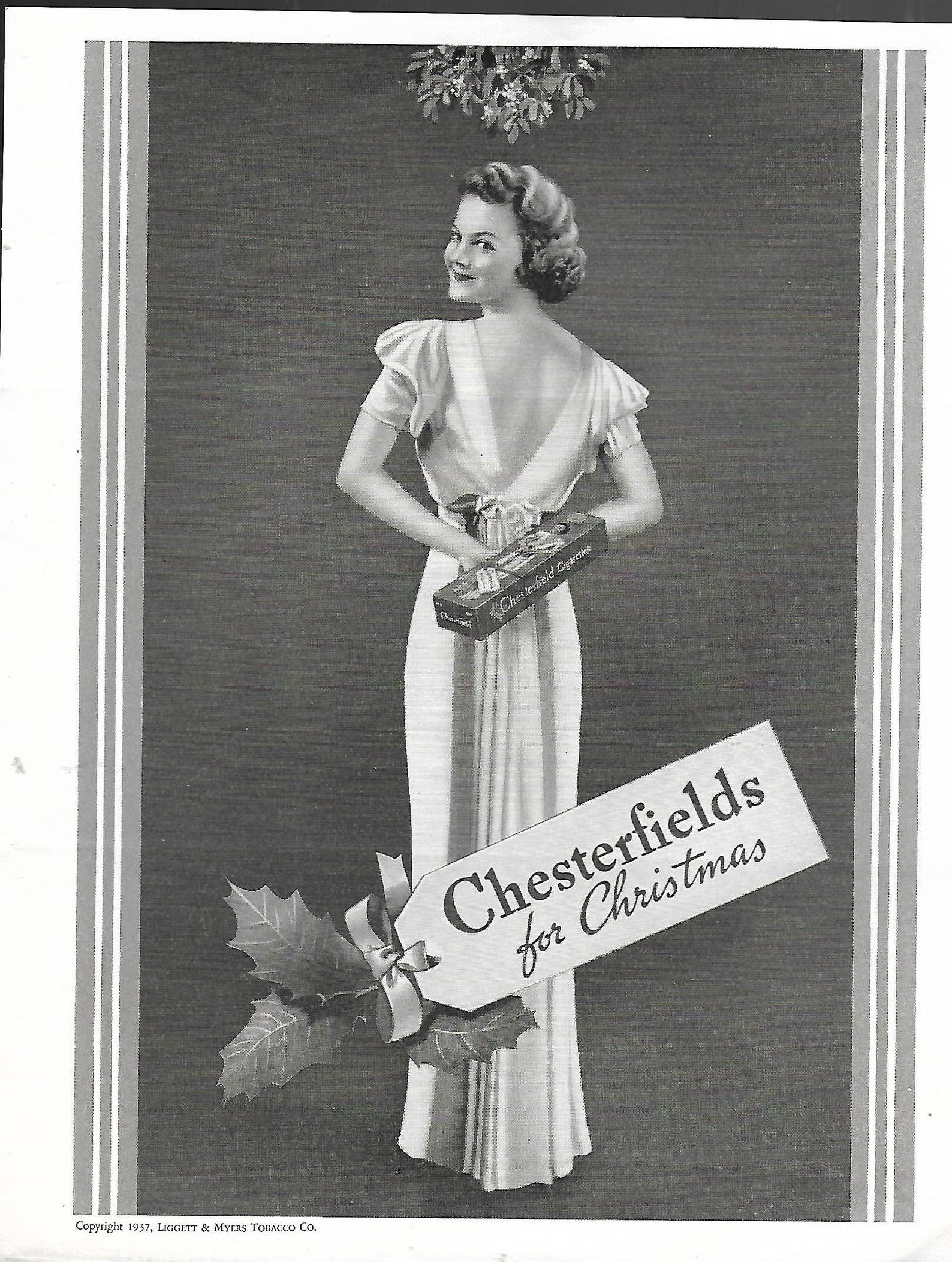 Chesterfield Cigarettes Ad 1937 - Etsy