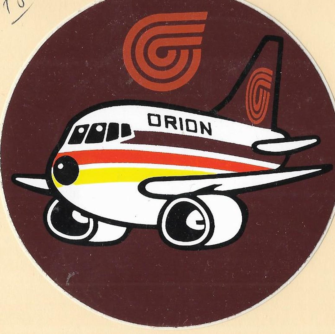 Orion Airlines, Unused Window Decal - Etsy
