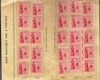 Savings Stamps - Etsy