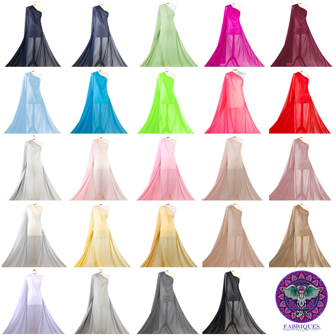 Power Net 4 Way Stretch Mesh Sheer Fabric Premium Quality Lining ...