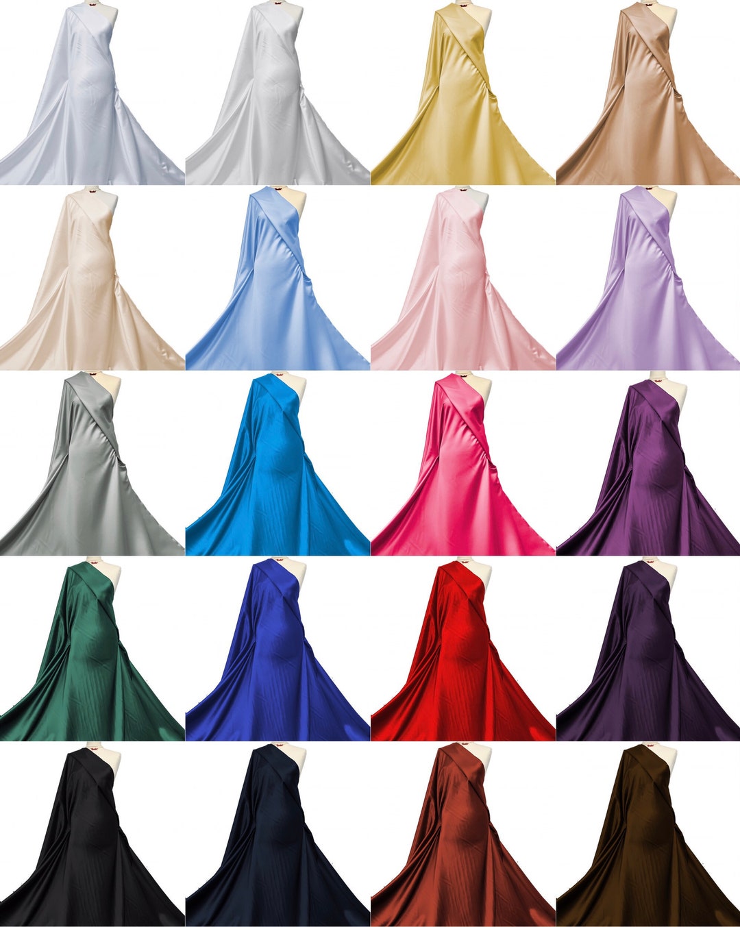 Premium Quality Duchess Satin Fabric Luxurious Heavyweight Satin Bridal ...