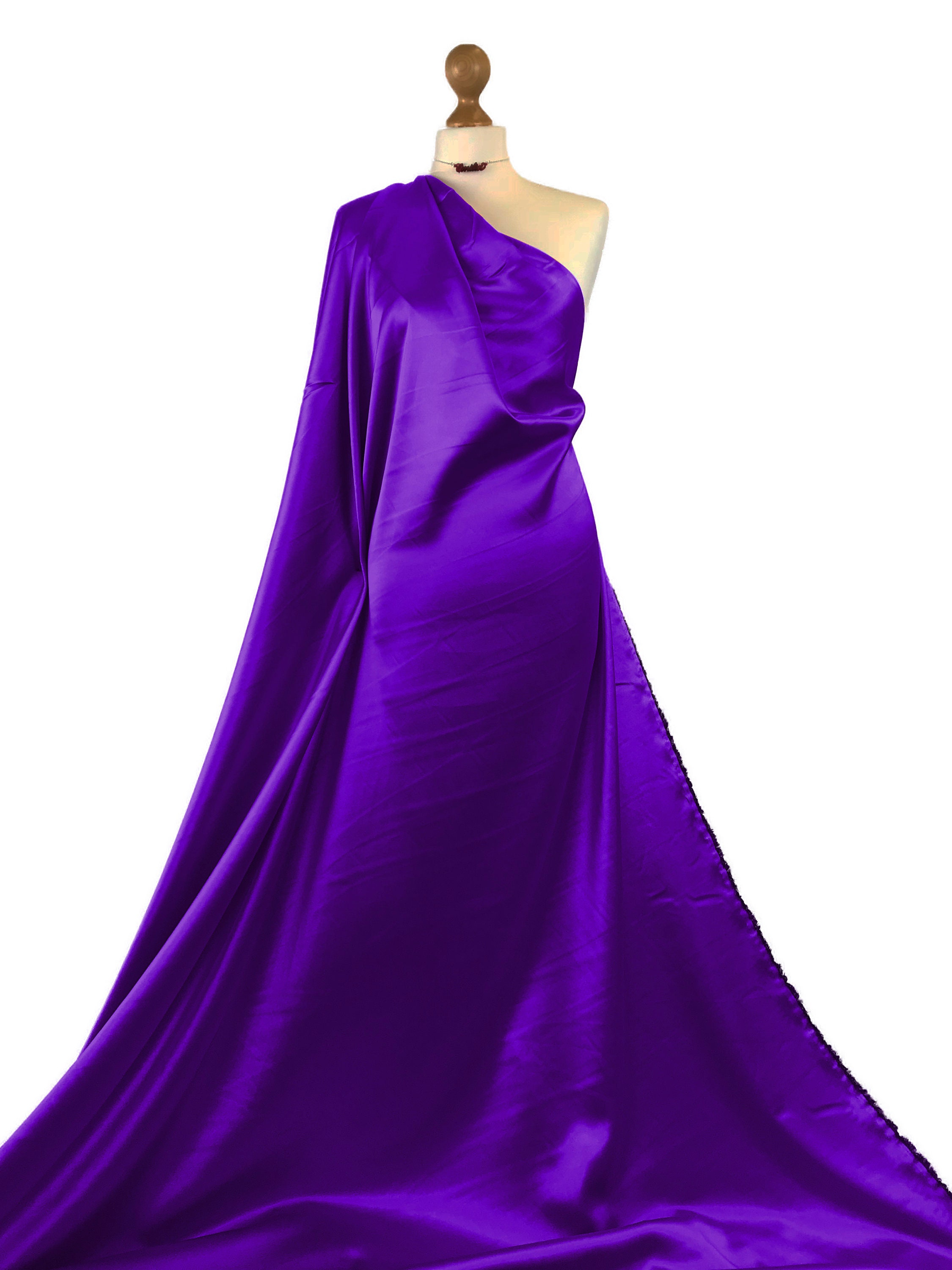 Premium Quality Purple Stretch Satin Crepe Back Shiny Spandex - Etsy UK
