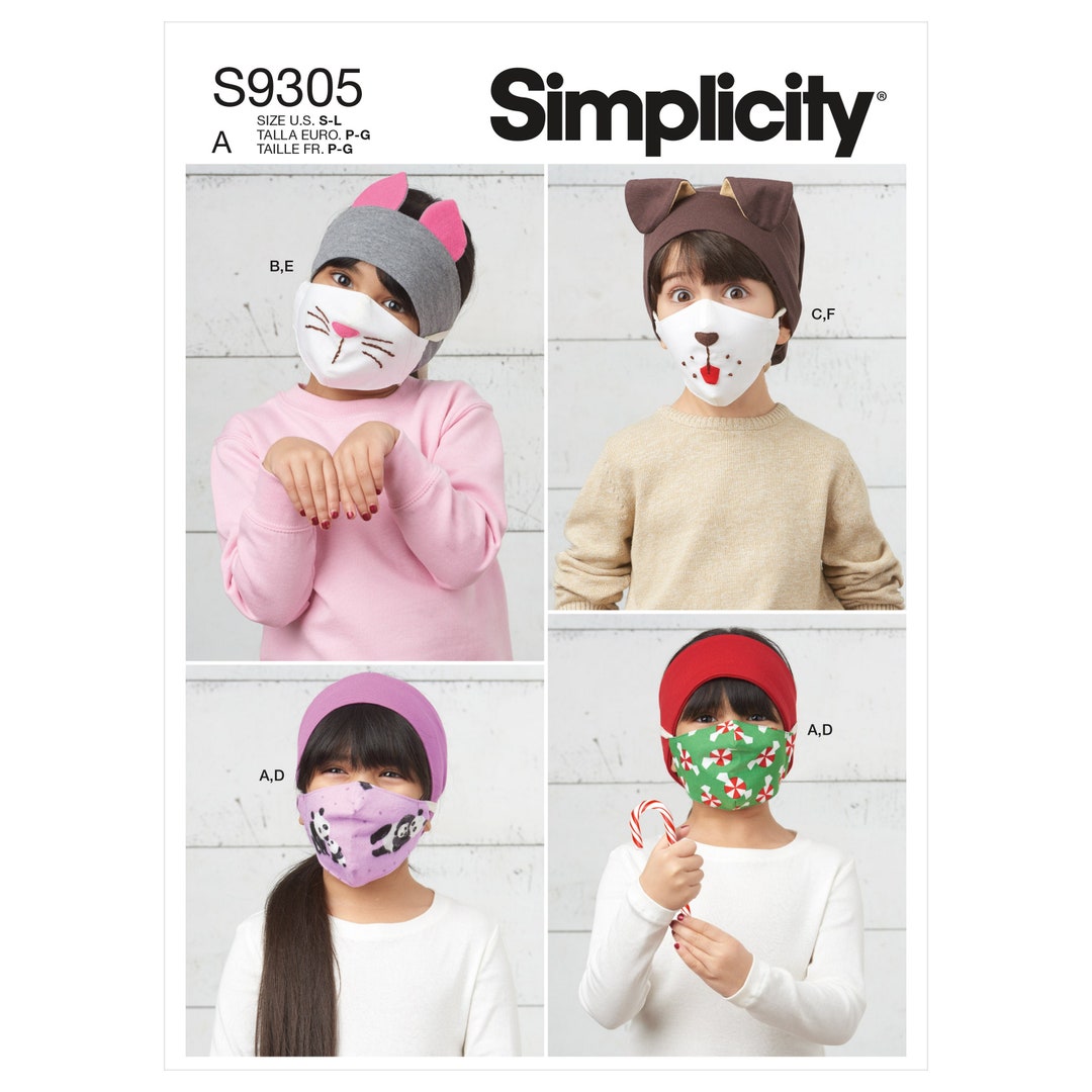 Simplicity Sewing Pattern S9305 Children's Headbands, Hat & Face ...