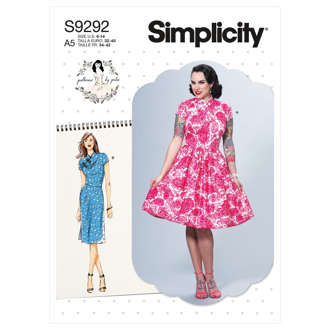Simplicity Sewing Pattern S9292 Misses' Dresses With Mandarin Collar ...