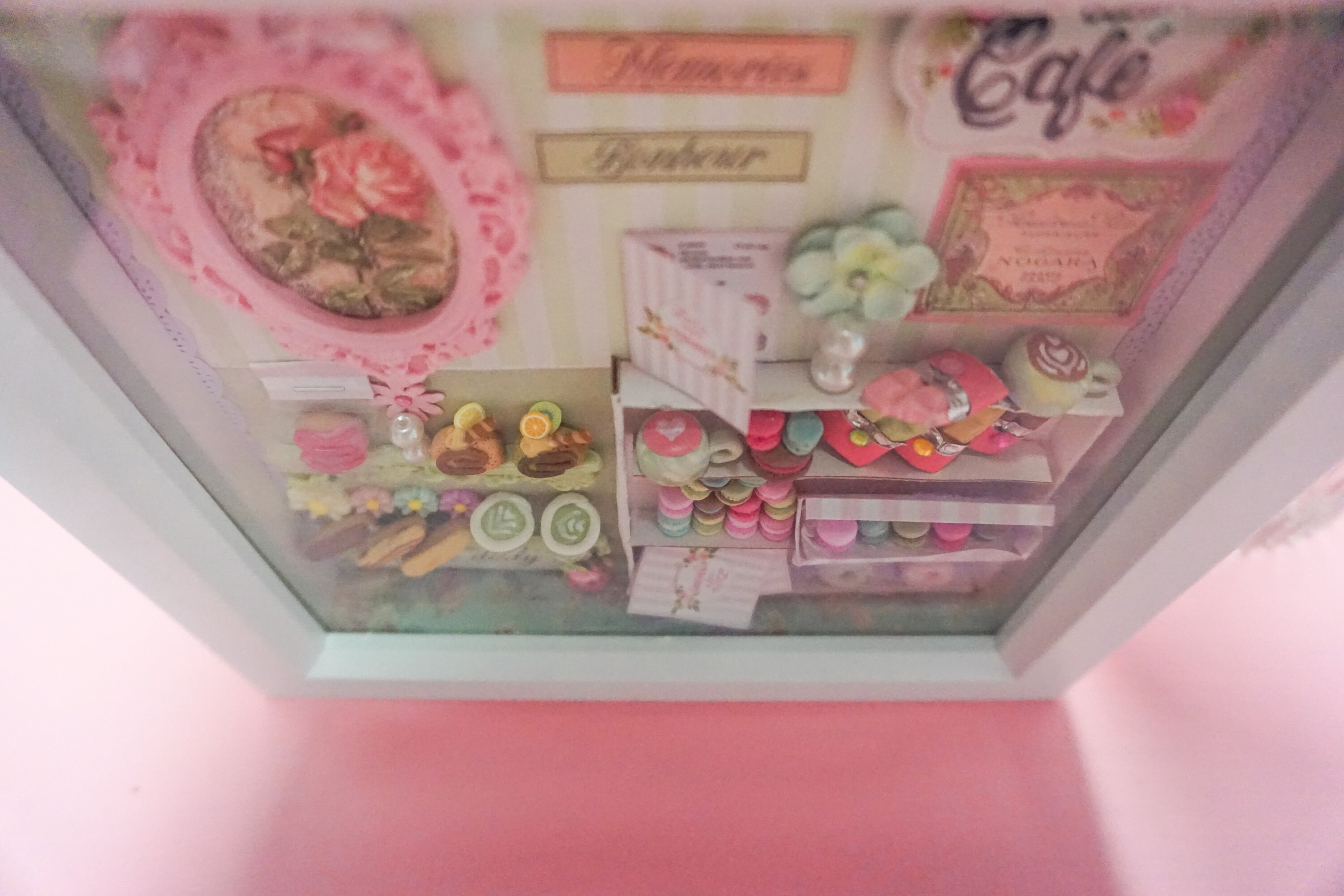 Deep Frame Shadow Box CUTE CAFE Cute Kawaii French Patisserie Handmade ...