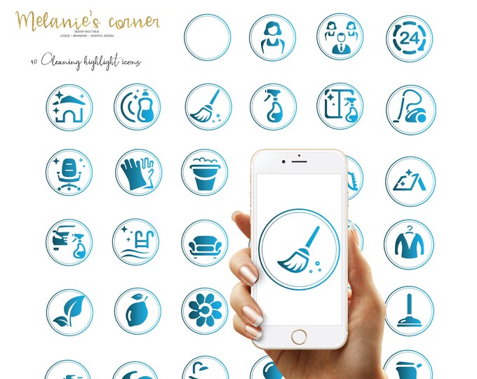 Cleaning Service Highlight Icons - Etsy
