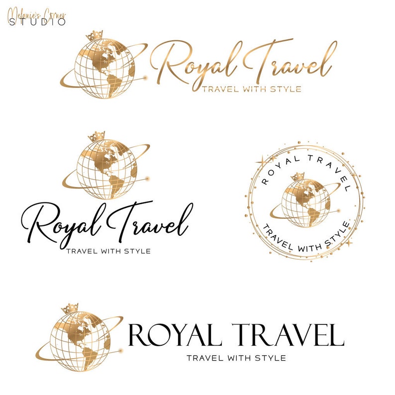 Travel Blog Logo, Globe Logo 592 - Etsy