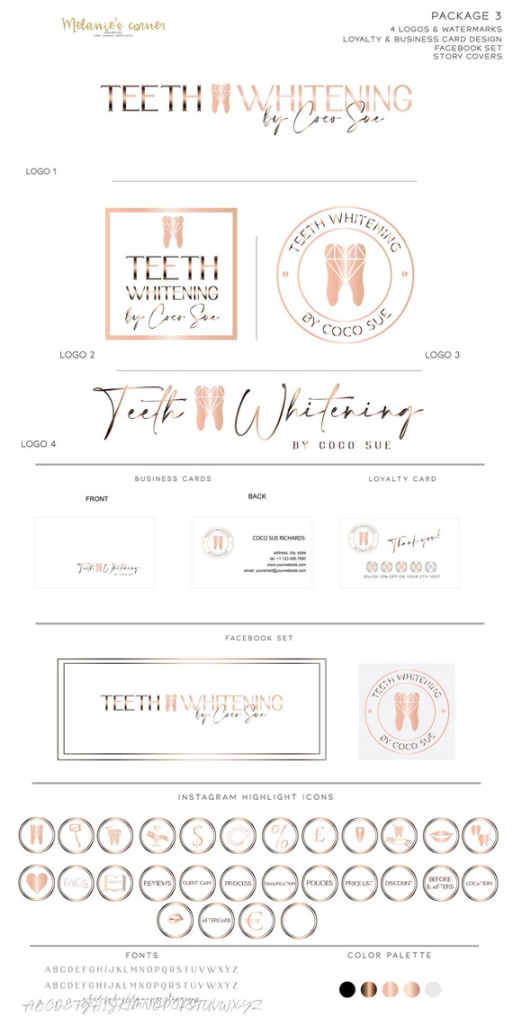 Teeth Whitening Logo 574 | Etsy