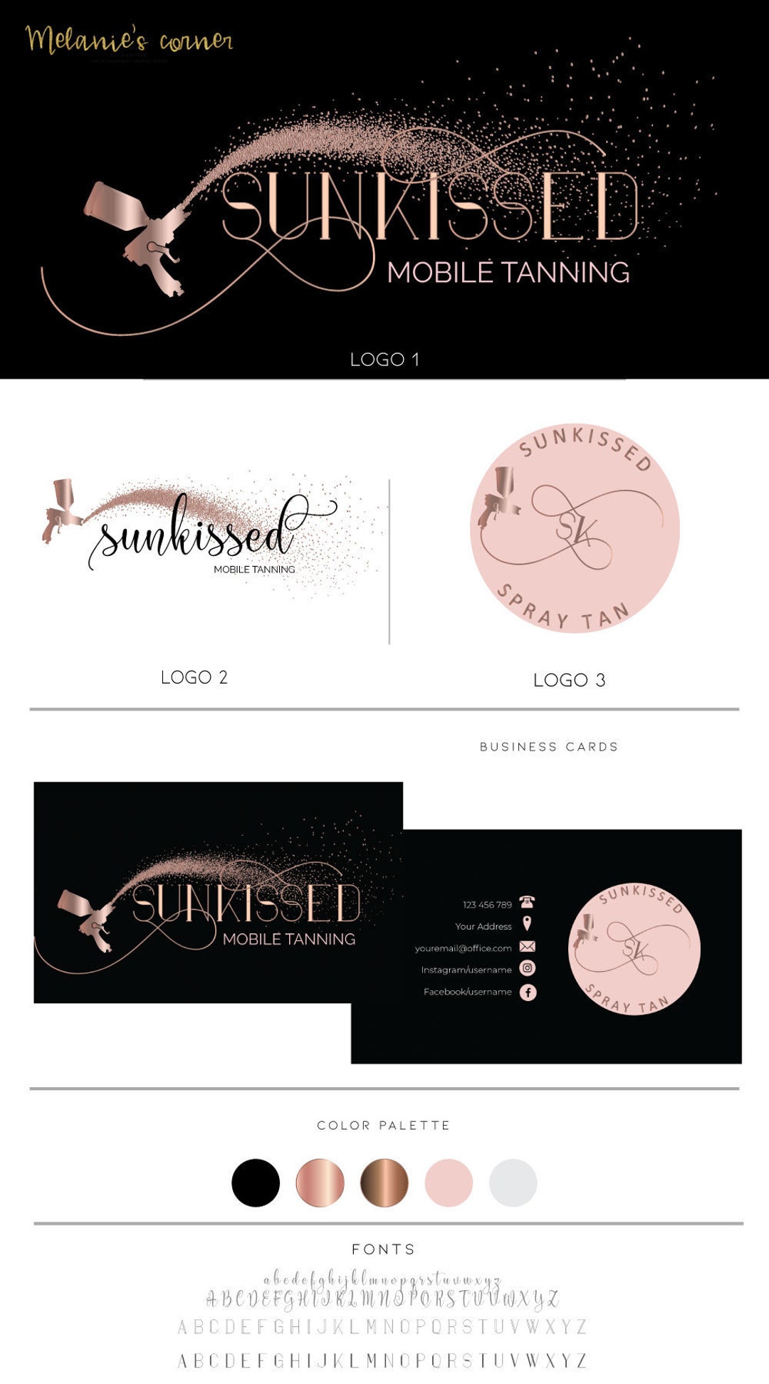 Mobile Tanning Logo, Beauty Logo 343 - Etsy