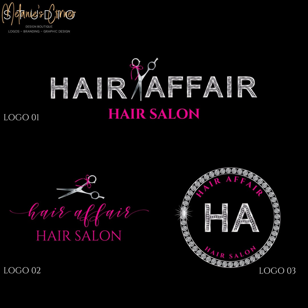 Hair Logo With Holographic Colors 463 - Etsy