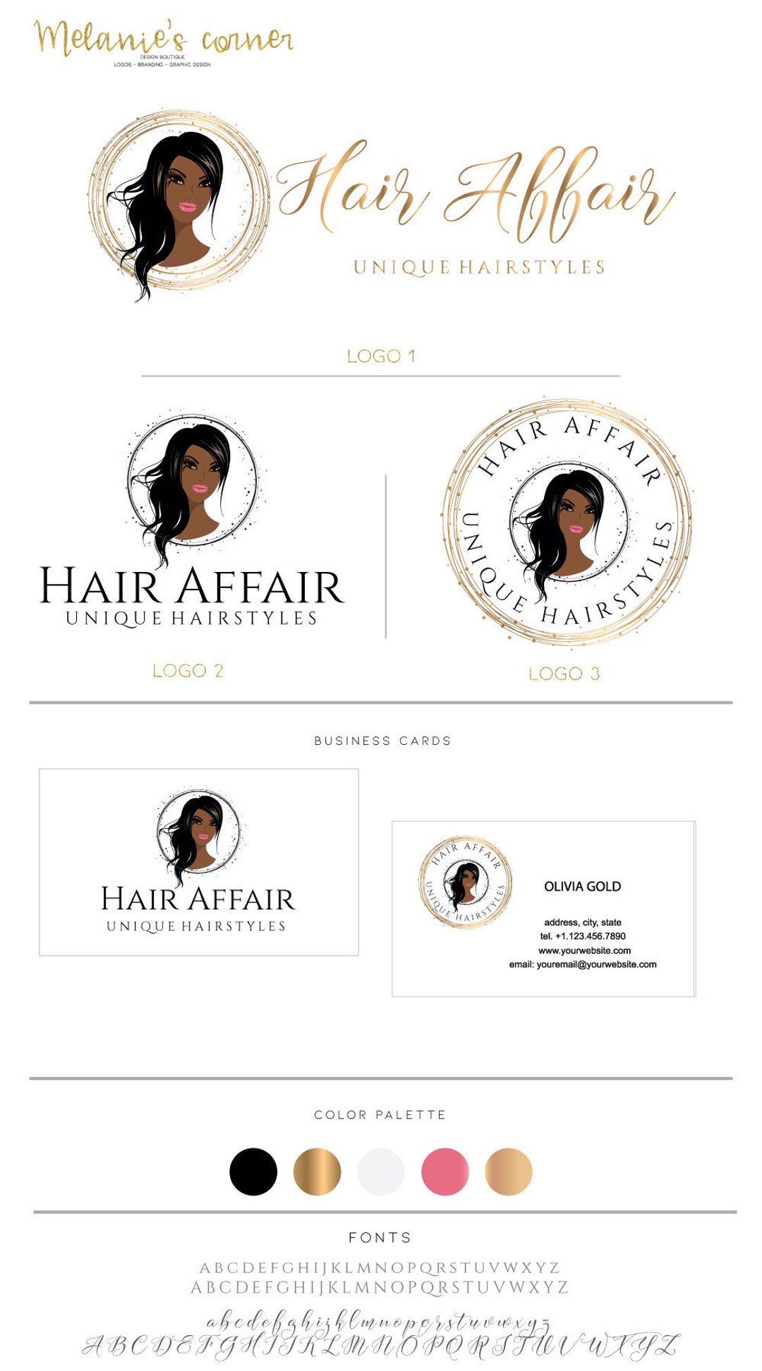 Hair Logo, Hair Salon Logo 401 - Etsy