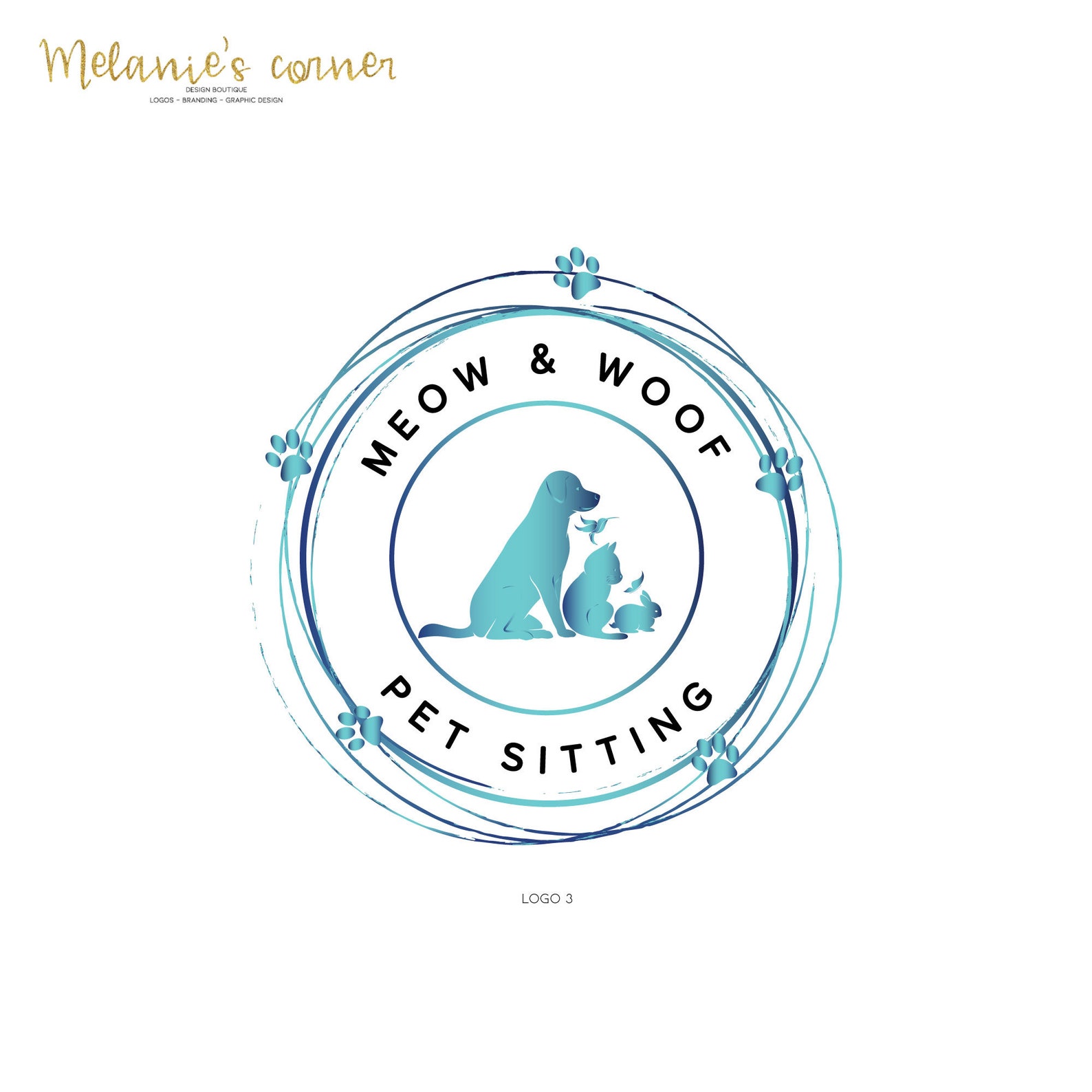 Pet Sitting Logo Design 366 | Etsy
