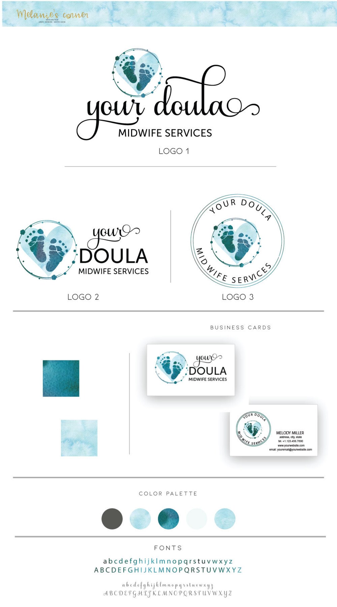 Doula Service Premade Logo Design, Feminine Branding Kit - Etsy