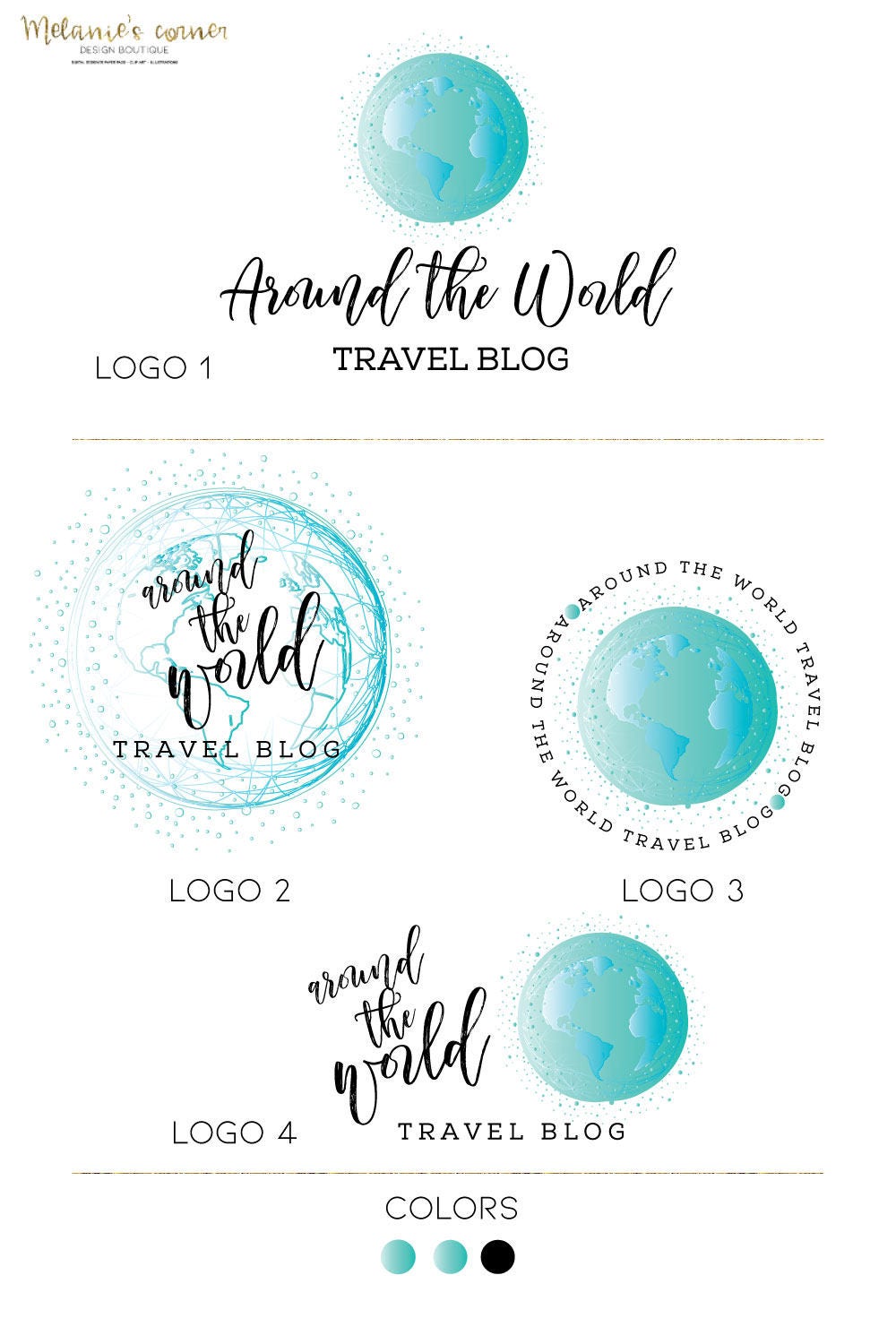 Travel Blog Logo Earth Logo Travel Logo Blog Logo Life | Etsy