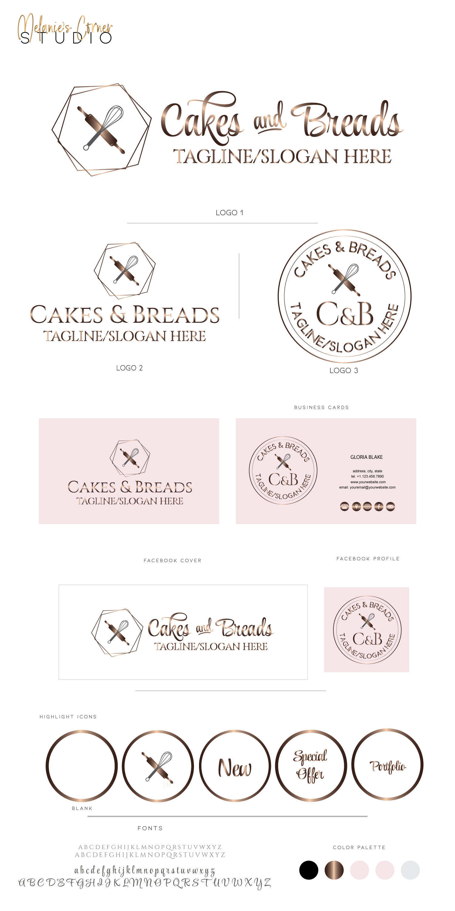Cake logo design Bakery Logo 460 | Etsy