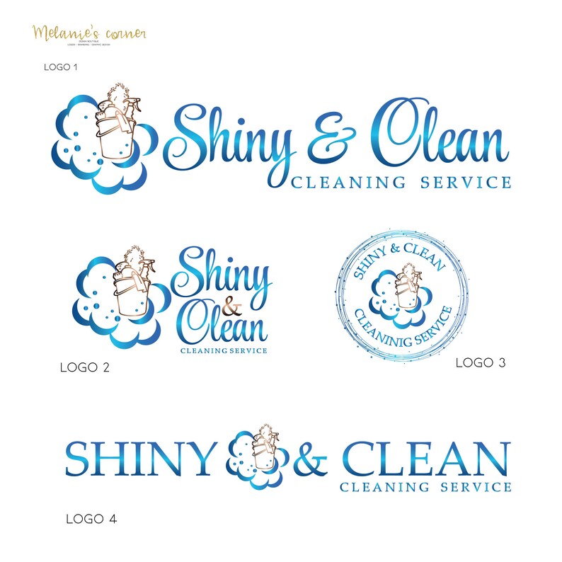 Cleaning Service Logo Eco Cleanining Logo 484 - Etsy
