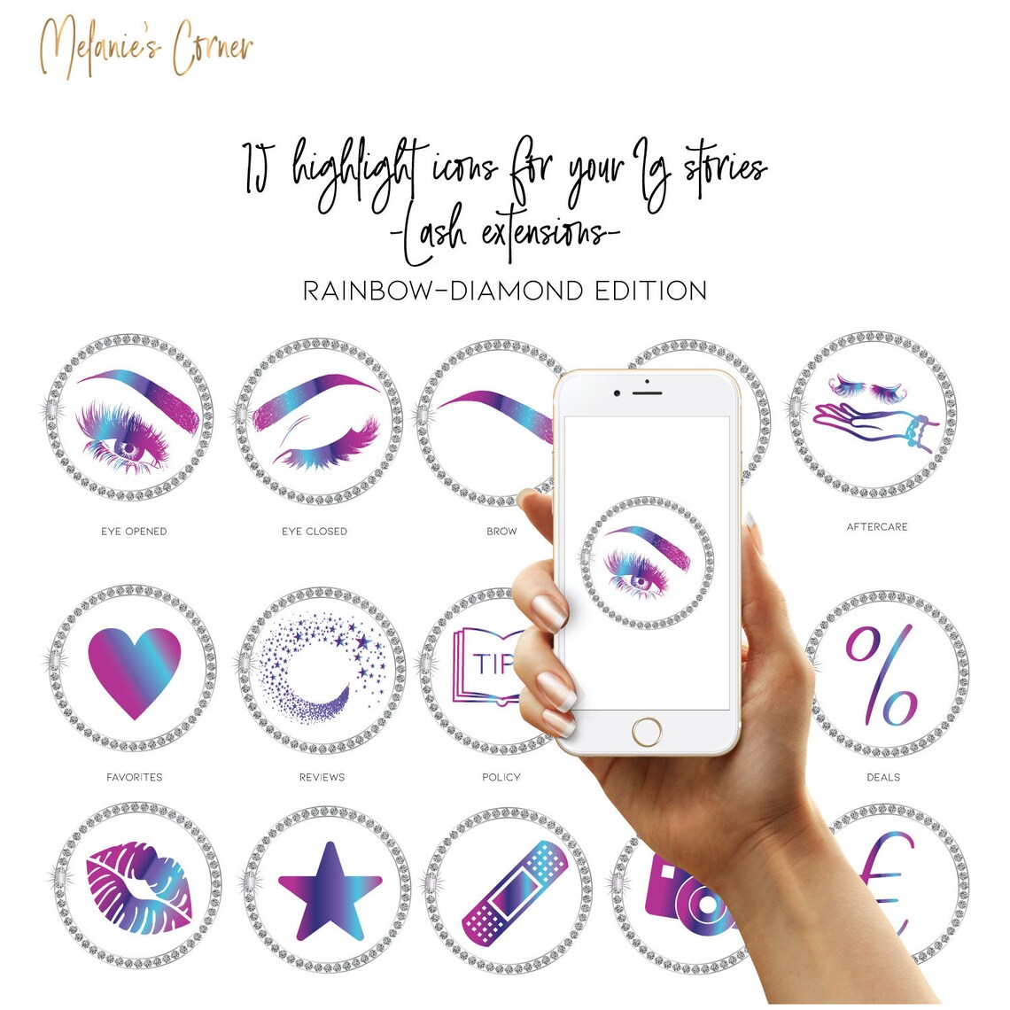 Instagram Highlight Icons, Diamond Edition Ig HC2 - Etsy