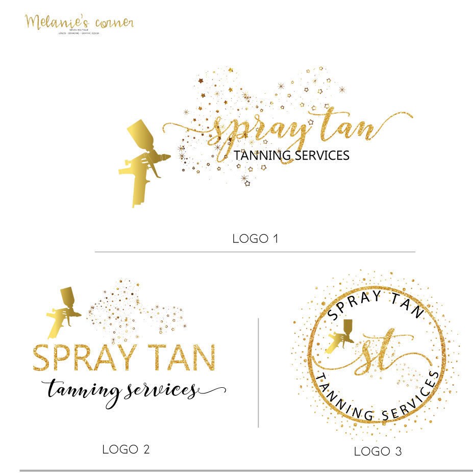 Spray Logo Mobile Tanning Logo Gold Logo Spray Tan Logo Logo - Etsy