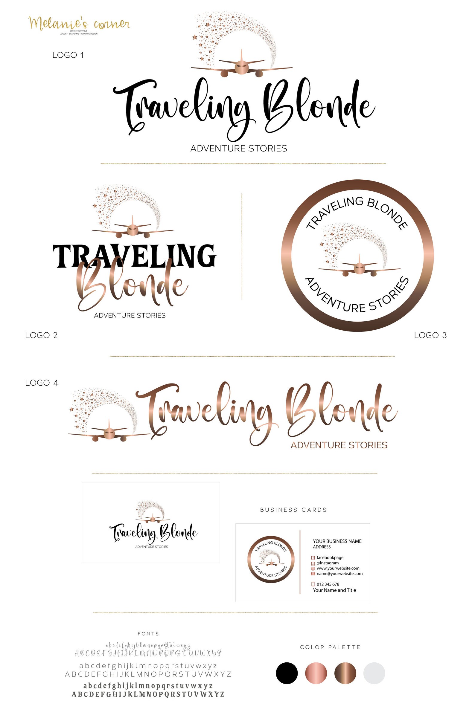 Travel Blog Logo Airplane Logo 603 - Etsy