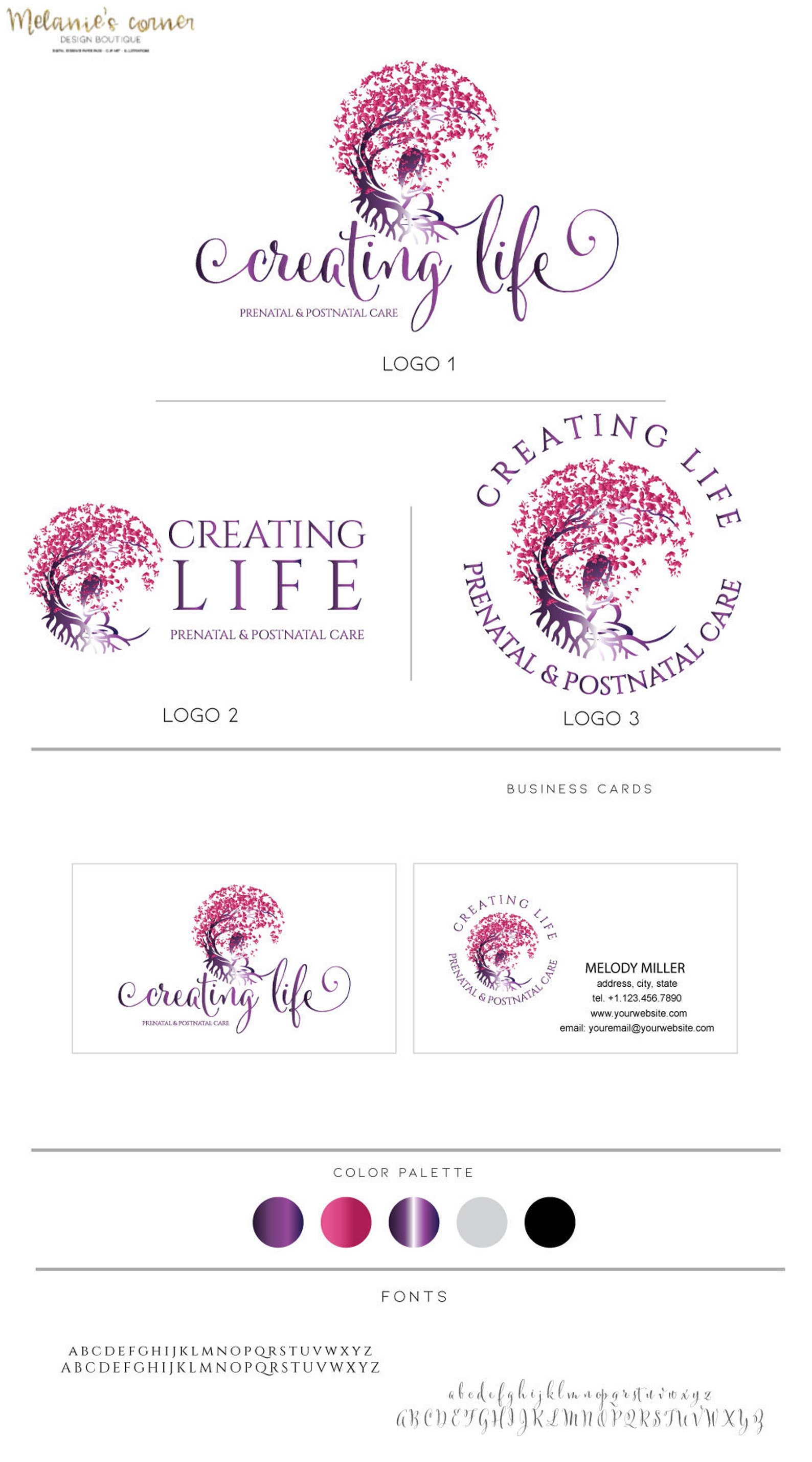 Premade logo design Doula logo 417 | Etsy