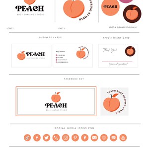 Premade Logo Design With Peach 653 - Etsy